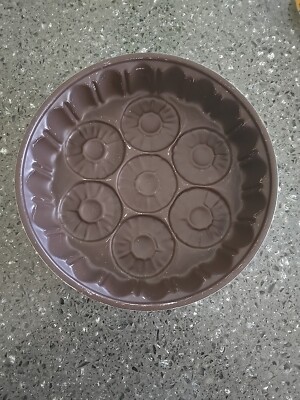 Vtg Silver & Brown Round Pineapple Upside Down Cake Pan 10”x2” Non ...