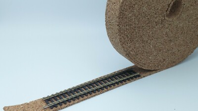 3mm X 35mm OO-gauge model railway cork track underlay roll (10m) | eBay UK