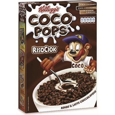CEREALI KELLOGG'S COCO POPS RISO CIOK 375 GR CACAO LATTE COLAZIONE RISO ...