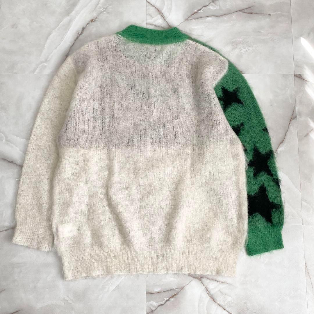 SAINT Mxxxxxx x Denim Tears Mohair Knit White Green Red SAINT Mxxxxxx x Denim Tears Mohair Knit White Green Red