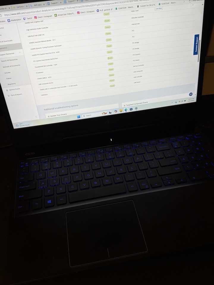 Dell G5 Gaming Laptop 15.6" NVIDIA GeForce GTX Black Backlit Keyboard ...