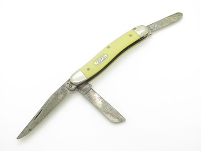 Vintage 1998 Case XX 3318 CV Stockman Yellow Handle Folding Pocket ...