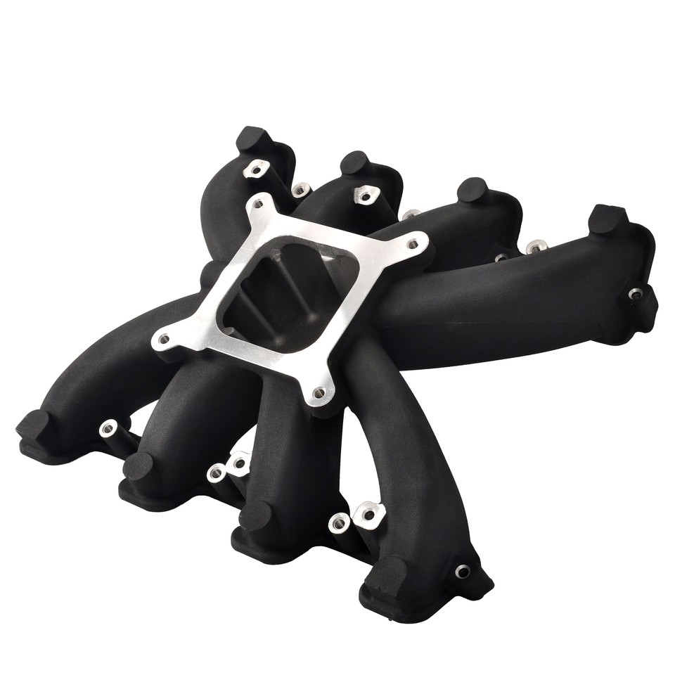 Fit GM LS LS3/L92 300-131 Satin Aluminum Carb Intake Manifold Single ...