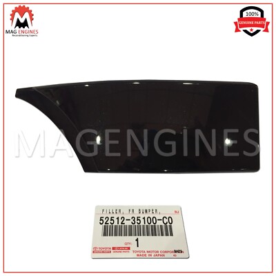 52512-35100-C0 GENUINE OEM BLACK FRONT BUMPER FILLER, RH 5251235100C0 ...