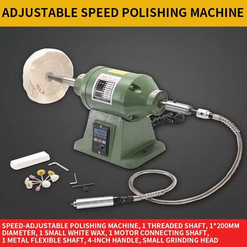 Benchtop Polisher Buffer Grinder Dual Pad 1HP Buffer Polishing Grinder ...