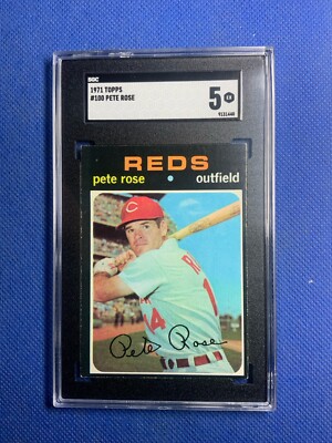 Pete Rose 1971 Topps SGC 5 Baseball Card Vintage Graded Cincinnati Reds ...