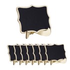8pcs Wood Mini Chalkboard Signs Tags with Base Stands for Message Board ...