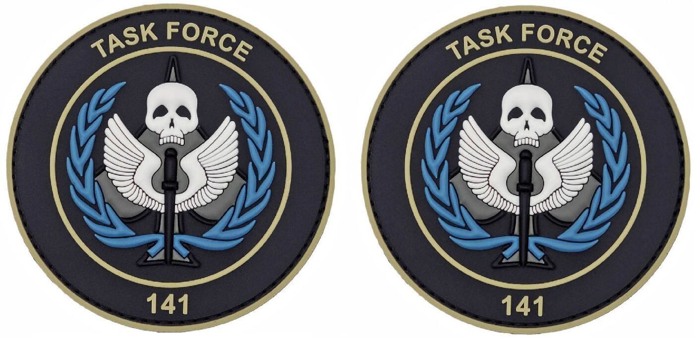 Call Of Duty Task Force 141 PVC RUBBER PATCH |2PC 3"x3" PVC RUBBER HOOK ...