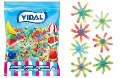Vidal Sour Octopus Fruit Flavour Gummies Candies Sweets Party Gift ...