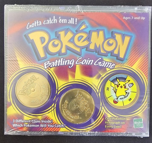 Pokémon Battle Coin Game SEALED 1999 Vintage Hasbro 3 Coins | eBay