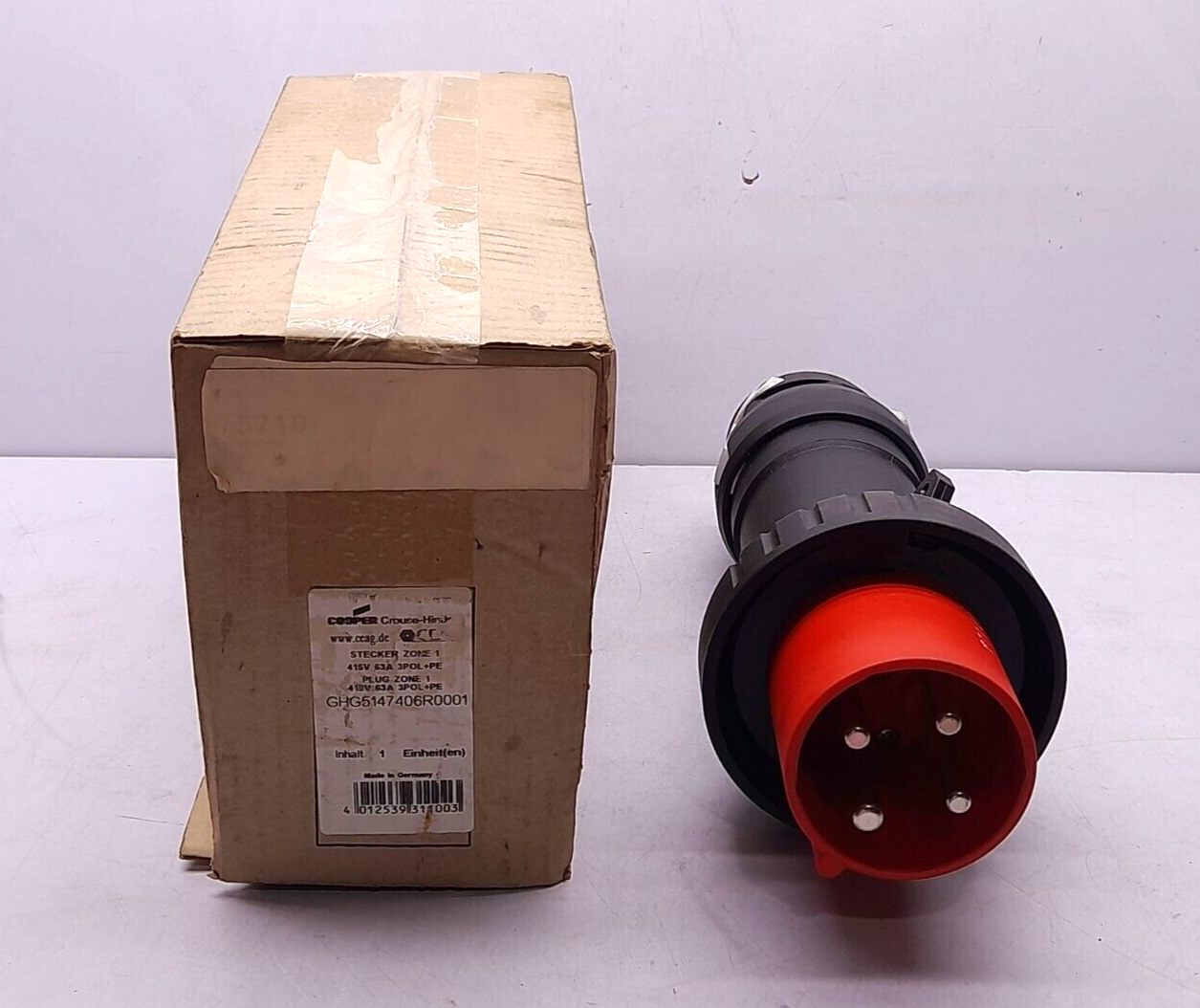 Cooper Crouse Hinds CEAG GHG5147406R0001 Plug Zone 1 63A- 6H 415V~ Ui ...