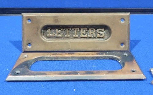 Vintage Small Copper Letter Mail Slot Door Plates 6 3/4" x 2 1/2" | eBay