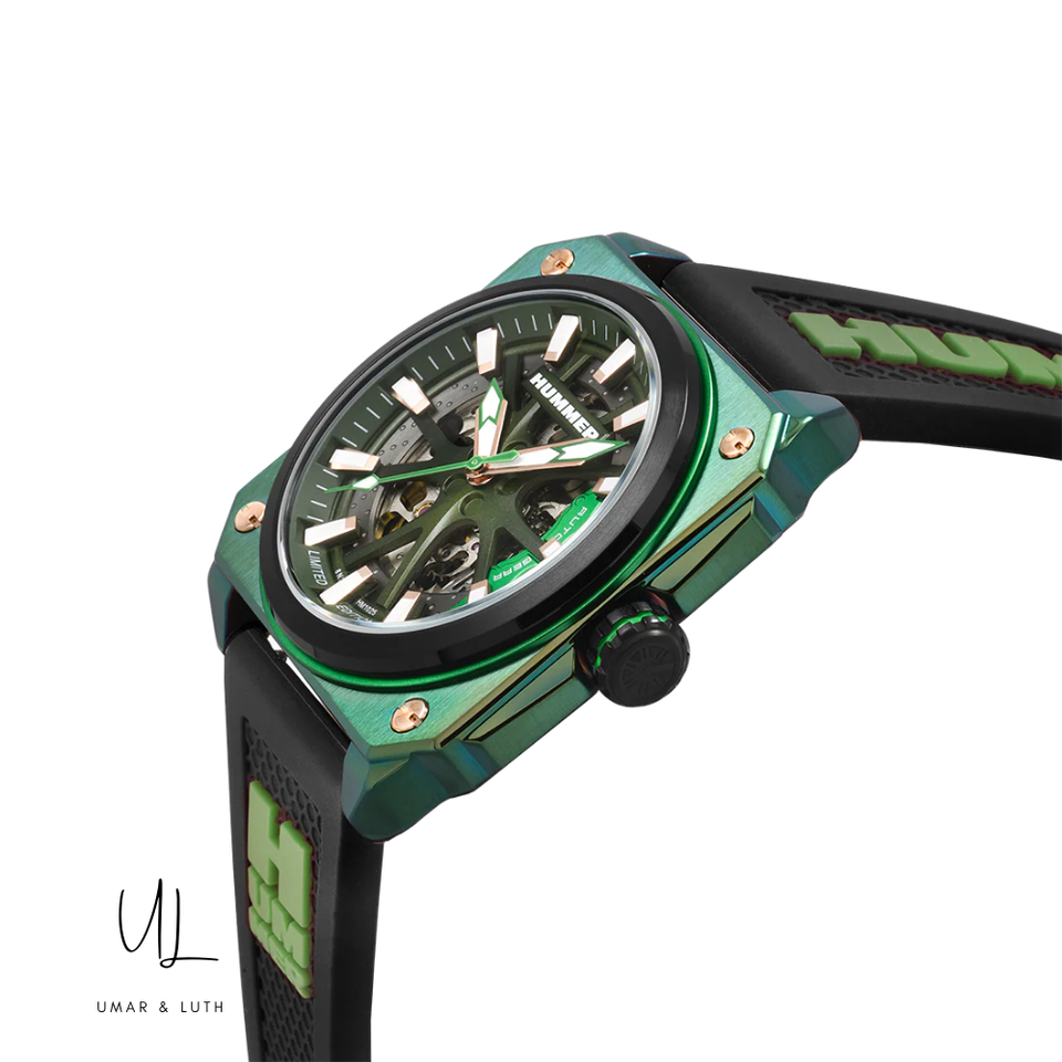 Hummer Lux Men Automatic Limited Edition Japanese ATM5 Green Gun | eBay