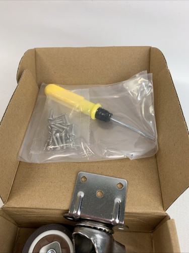 4xSmall Heavy Duty 25mm Rubber Swivel Castor Wheels No-Brake Furniture ...