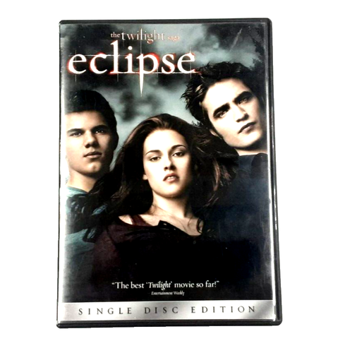 Eclipse DVD Kristen Stewart Robert Pattinson Taylor Lautner Twilight ...