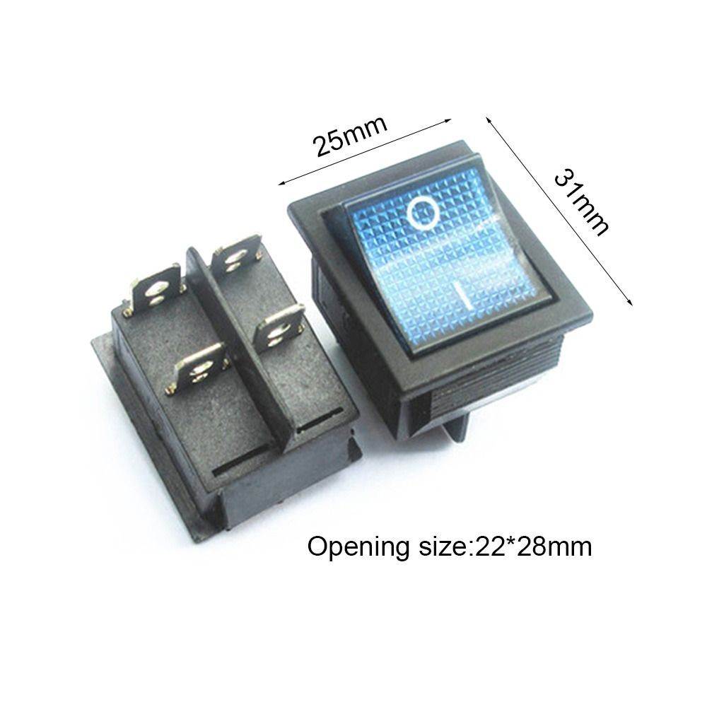 For Home 16A 4-Pin With Light Power Reset Button Rocker Kcd4 Ship Type ...