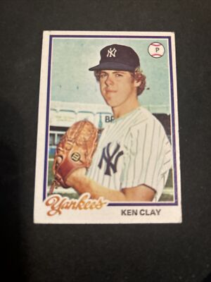1978 Topps Baseball Rookie RC Card #89 Ken Clay New York Yankees Nm ...