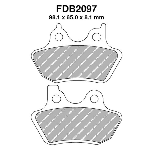Paire De Plaquette Frein FERODO FDB2097P For Harley 1584 FLSTF Fat Boy ...