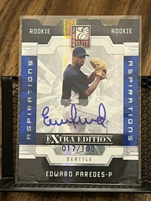 EDWARD PAREDES 2009 DONRUSS ELITE EXTRA ROOKIE "ASPIRATIONS" AUTOGRAPH ...