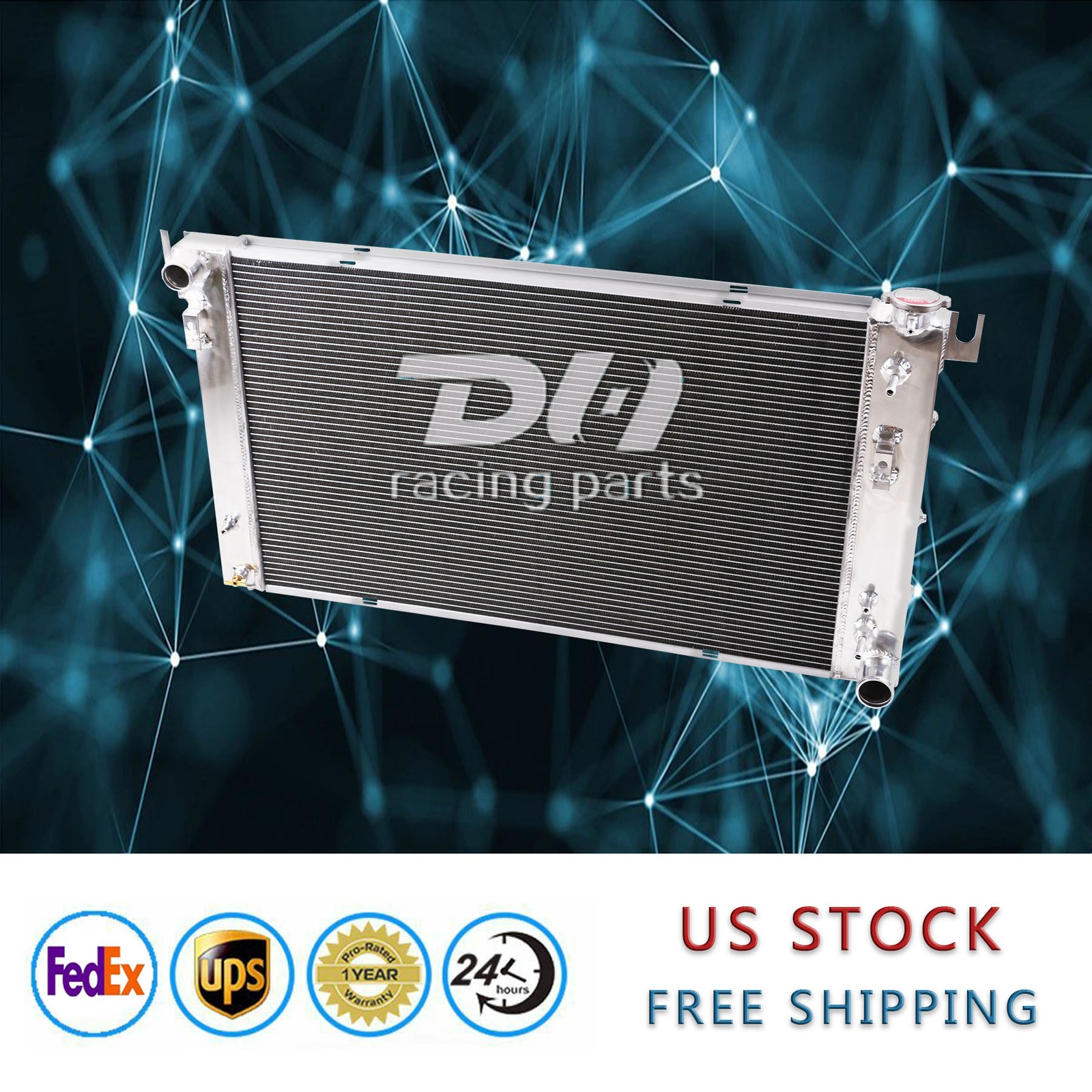 3Row Aluminum Radiator Fit 1994-2002 Dodge Ram 1500/2500/3500 3.9/5.9/5 ...