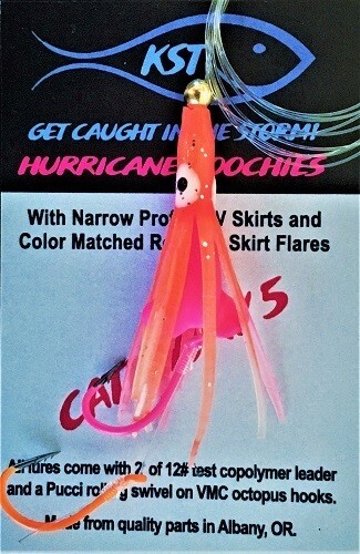 KOKANEE TROUT FISHING TACKLE 4 CATEGORY FIVE PORANGE HOOCHIE FISHING ...