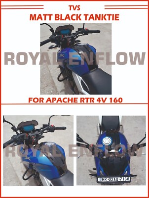 Apache RTR 4V 160 TVS Matt Black Tanktie | India Warranty