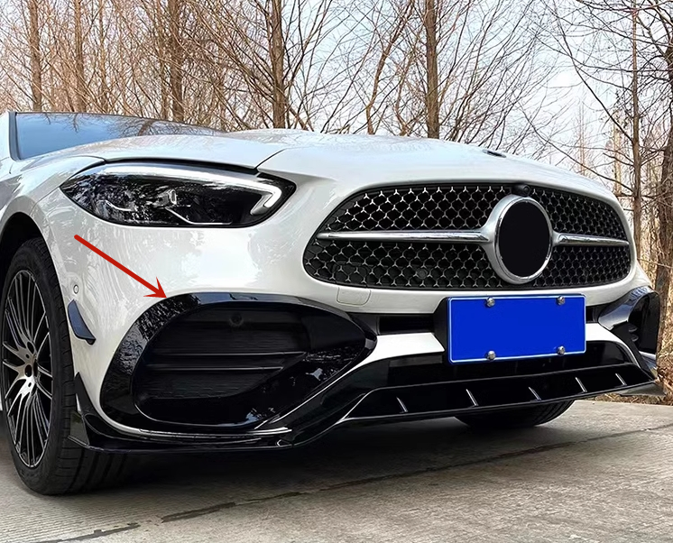 Gloss Black Fog Light Frame Cover Bezel For Mercedes Benz C-Class W206 ...