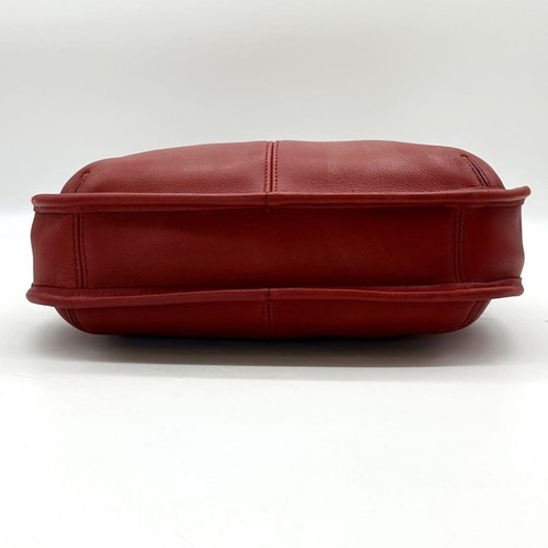 Vintage Coach 9025 Ergo Zip Hobo One Shoulder Bag Red Leather | eBay