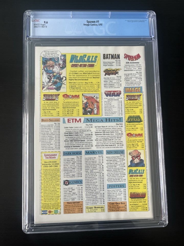 Spawn #1 CGC 9.6 White 5/92 1st app. Spawn, McFarlane! Spawn pin-up | eBay