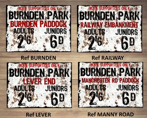 BWFC Burnden Park Retro Vintage Style Turnstile Metal Sign Bolton ...