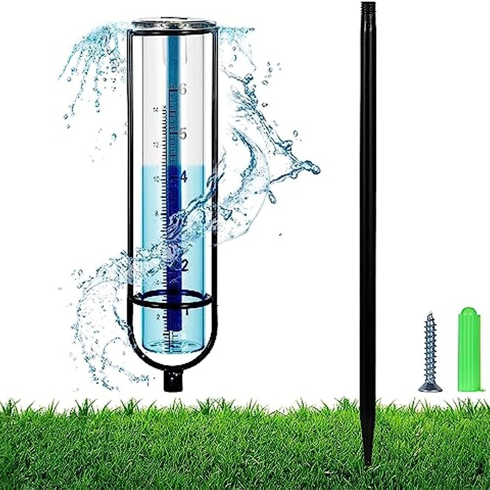 Glass Rain Gauge Garden Water Gauge Measurement Tool Rain Falling ...