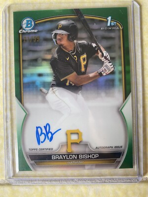 BRAYLON BISHOP TRUE GREEN AUTO 21/99 BOWMAN 2023 CHROME BOWMAN 1ST | eBay