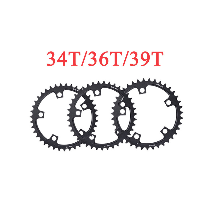 110BCD 34T-53T Road Bicycle Chainring Double Tooth Chain Ring Aluminum ...
