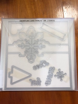 Stampin Up! SNOWFLAKE CARD Thinlits Dies Sizzix Bigshot Christmas Tree ...