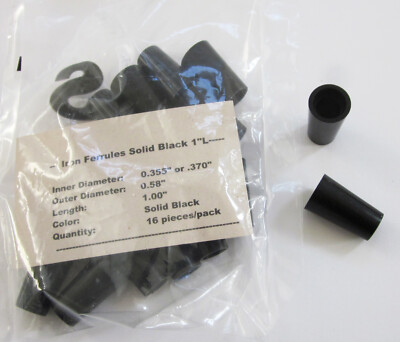 Premium Quality Iron Ferrules Solid Black 1"Length, 16pcs/pack | eBay