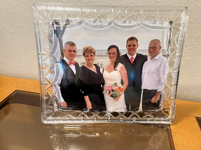 Vintage Crystal Picture Frame Holds 8X10 Picture | eBay