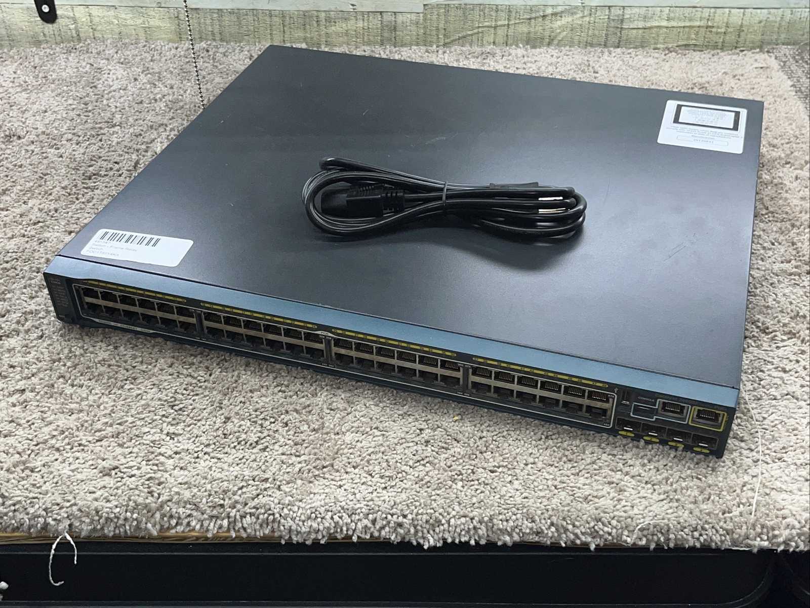 Cisco WS-C2960S-F48LPS-L Catalyst 48 Port 10/100 Ethernet PoE 4x SFP GE ...