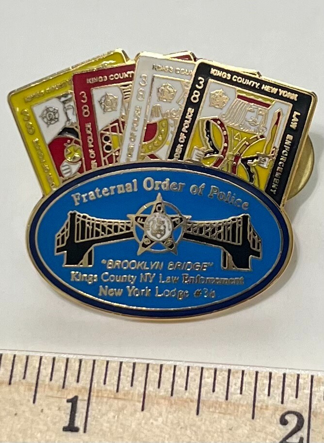 FOP Fraternal Order of Police NEW YORK KINGS COUNTY Lapel Police Pin | eBay