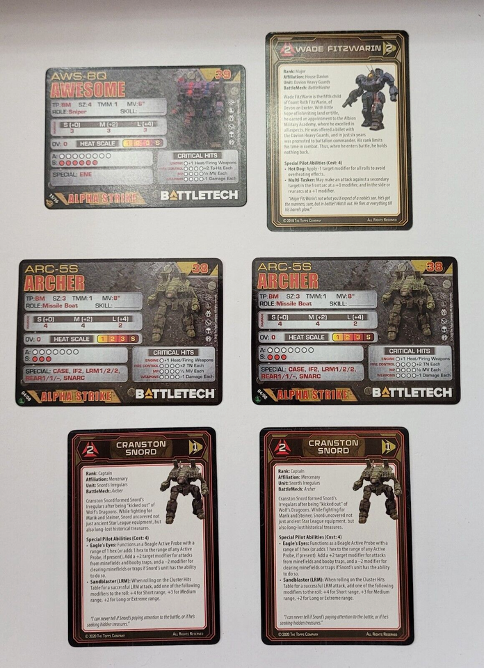 Battletech Heavy Fire Lance Inner Sphere Catalyst Awesome Battlemaster ...