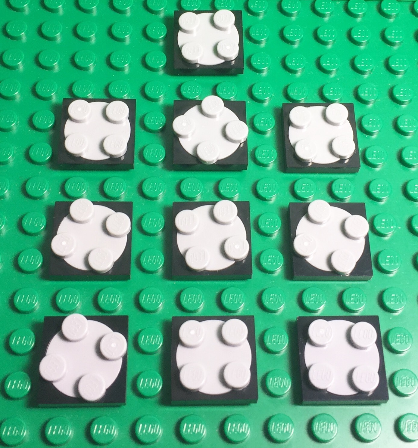 Lego 10 Black Turntable 2x2 Base Complete With Light Bluish Gray Plate ...