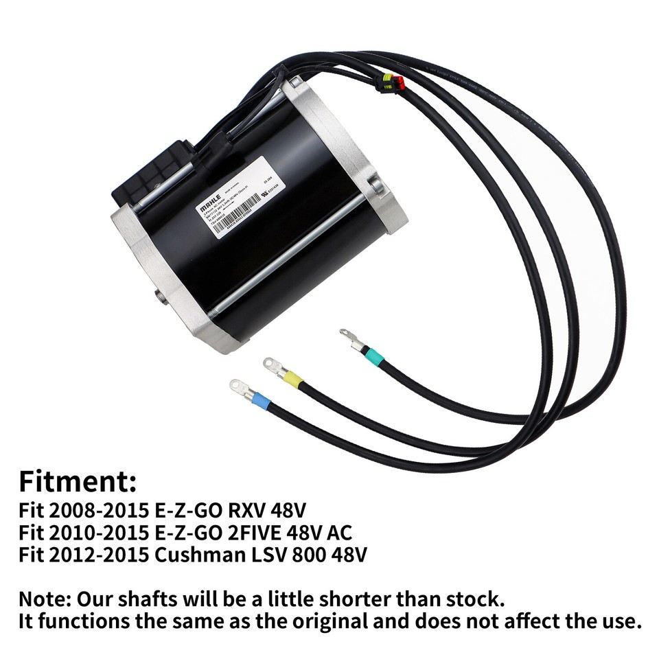 Fits EZGO 2008-UP Electric RXV 2FIVE Golf Carts AC Drive Motor 48V ...