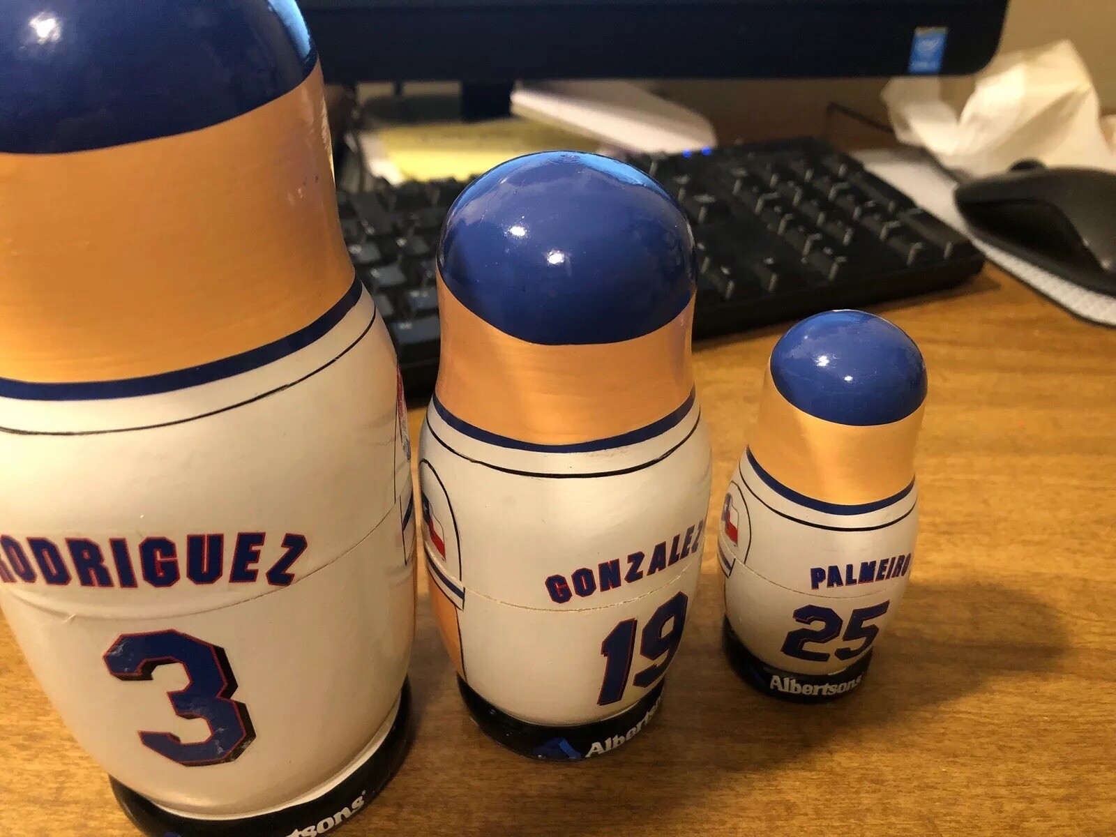Texas Rangers Rodriguez, Gonzales, Pamero- nesting dolls ALBERTSON'S | eBay