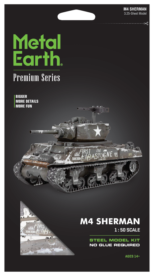Fascinations Premium Series M4 SHERMAN WWII US Tank Metal Earth Steel ...