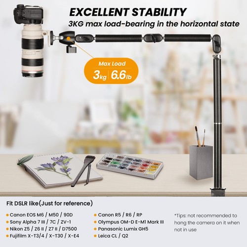 Desk Camera Mount Stand Heavy Duty Articulated Camera Arm Articulating ...