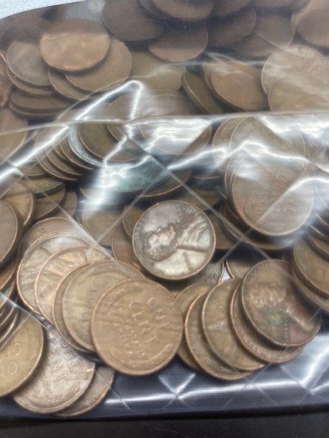 500 assorted wheat pennies for sale. Years between 1909-1958, multiple ...