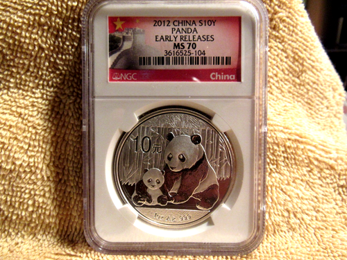 2012 CHINA S10Y PANDA EARLY RELEASES MS 70 | eBay