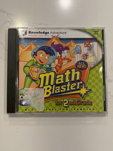 Math Blaster For 2nd Grade PC MAC CD kids learn problems fractions game ...