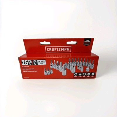 CRAFTSMAN Hex Bit Socket Set & Torx Bit Socket Set, 25-Piece (CMMT99258 ...