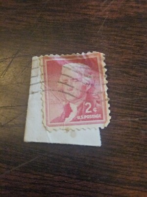 rare thomas jefferson vintage 2 cent stamp red 1930s | eBay