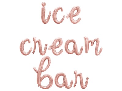 ICE CREAM BAR Cursive Letter Balloon Banner - Birthday Party Supply ...